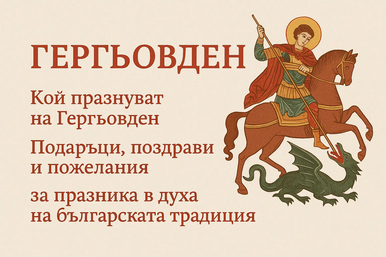 Гергьовден – традиции, подаръци и пожелания за празника